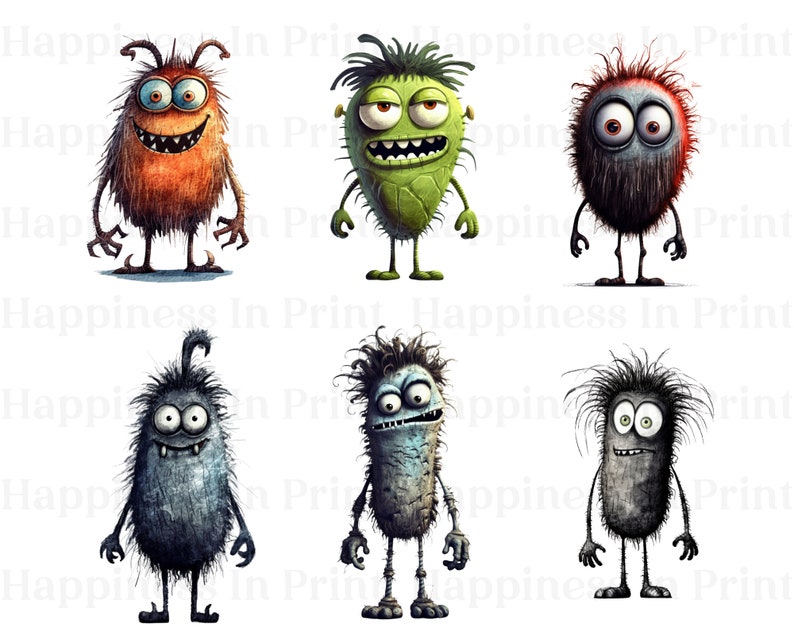 Halloween Clipart Bundle Halloween Monster Clipart PNG Nightmare ...