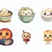 30 Kawaii Sushi and Japanese Food Clipart PNG Bundle Chibi Sushi Kawaii ...