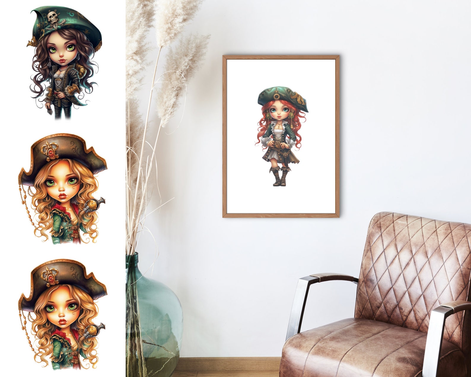 Pirate Girl Clipart Watercolor Pirate Clipart Bundle Pirate Ship ...