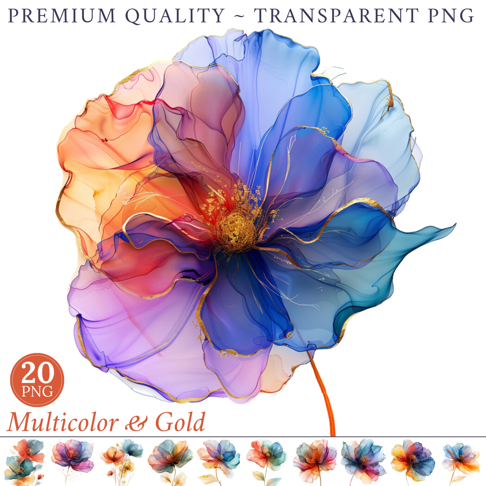 180 Bundle Abstract Flowers Clipart Flower PNG Transparent Print ...