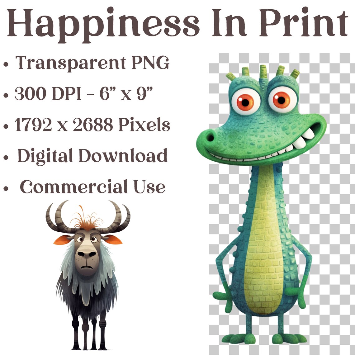Whimsical Safari Clipart Safari Animals Quirky Lion Clip Art Animal PNG ...