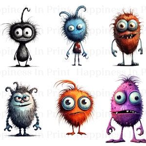 Halloween Clipart Bundle Halloween Monster Clipart PNG Nightmare ...