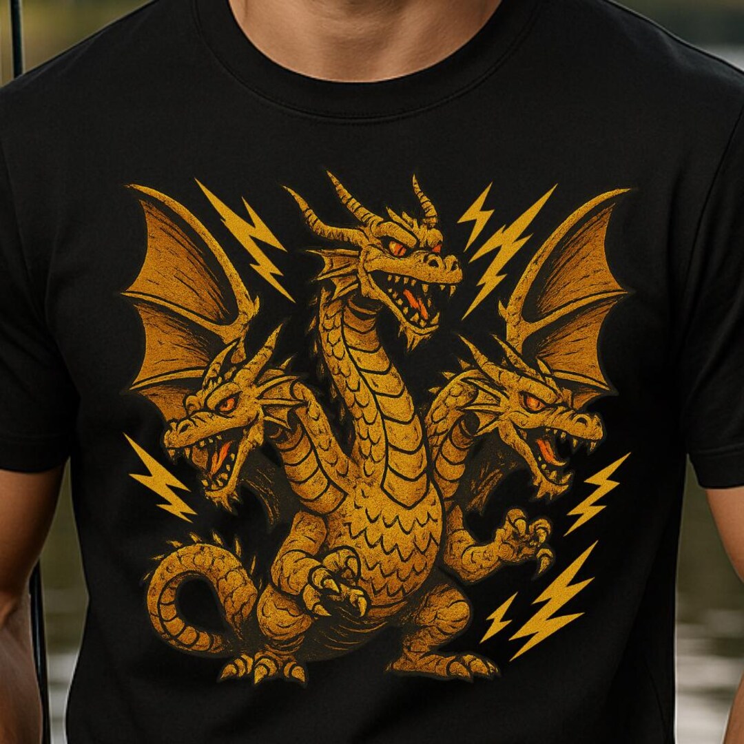 King Ghidorah PNG | Kawaii Monster Clipart | Cute Kaiju Art | Retro ...