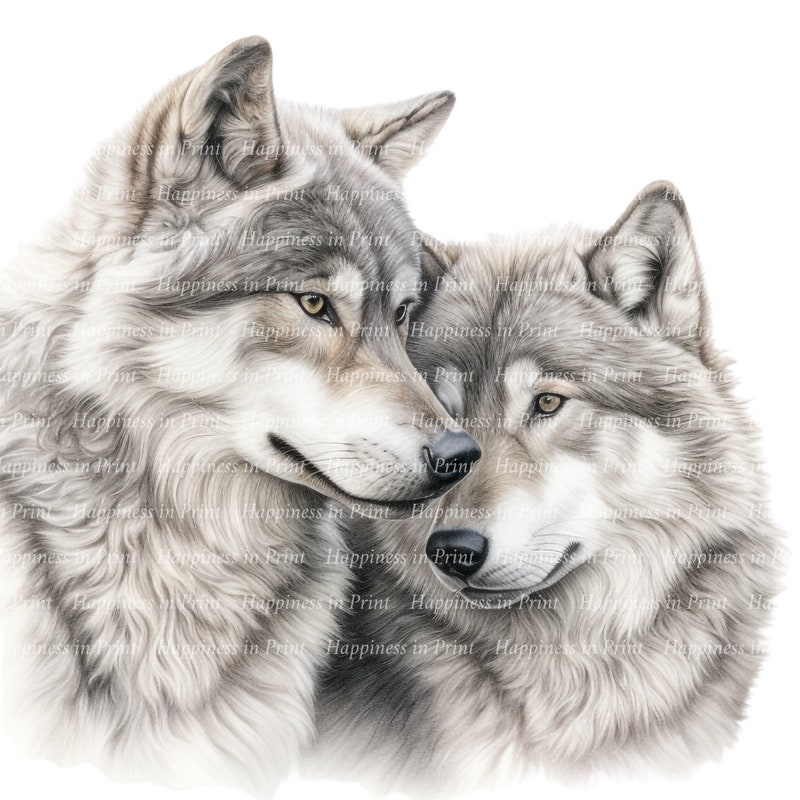 The Two Wolves Art - Etsy