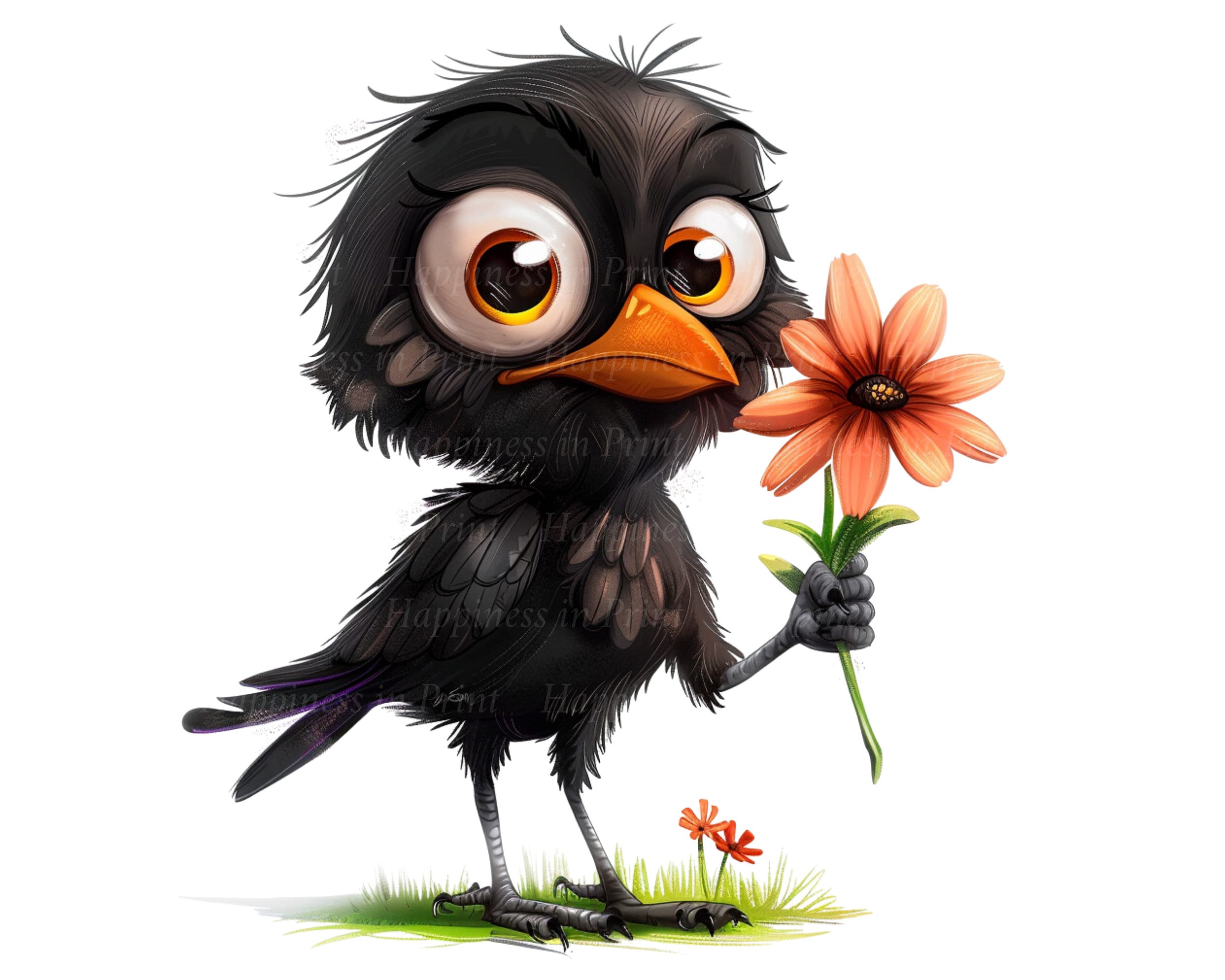 18 Funny Bird Clipart PNG, Quirky Bird Illustrations Whimsical Birds ...