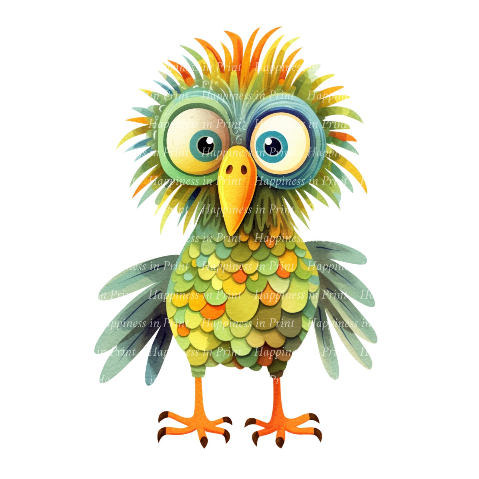 Whimsical Birds Clipart Bird Quirky Bird Clip Art Animal Owl PNG ...