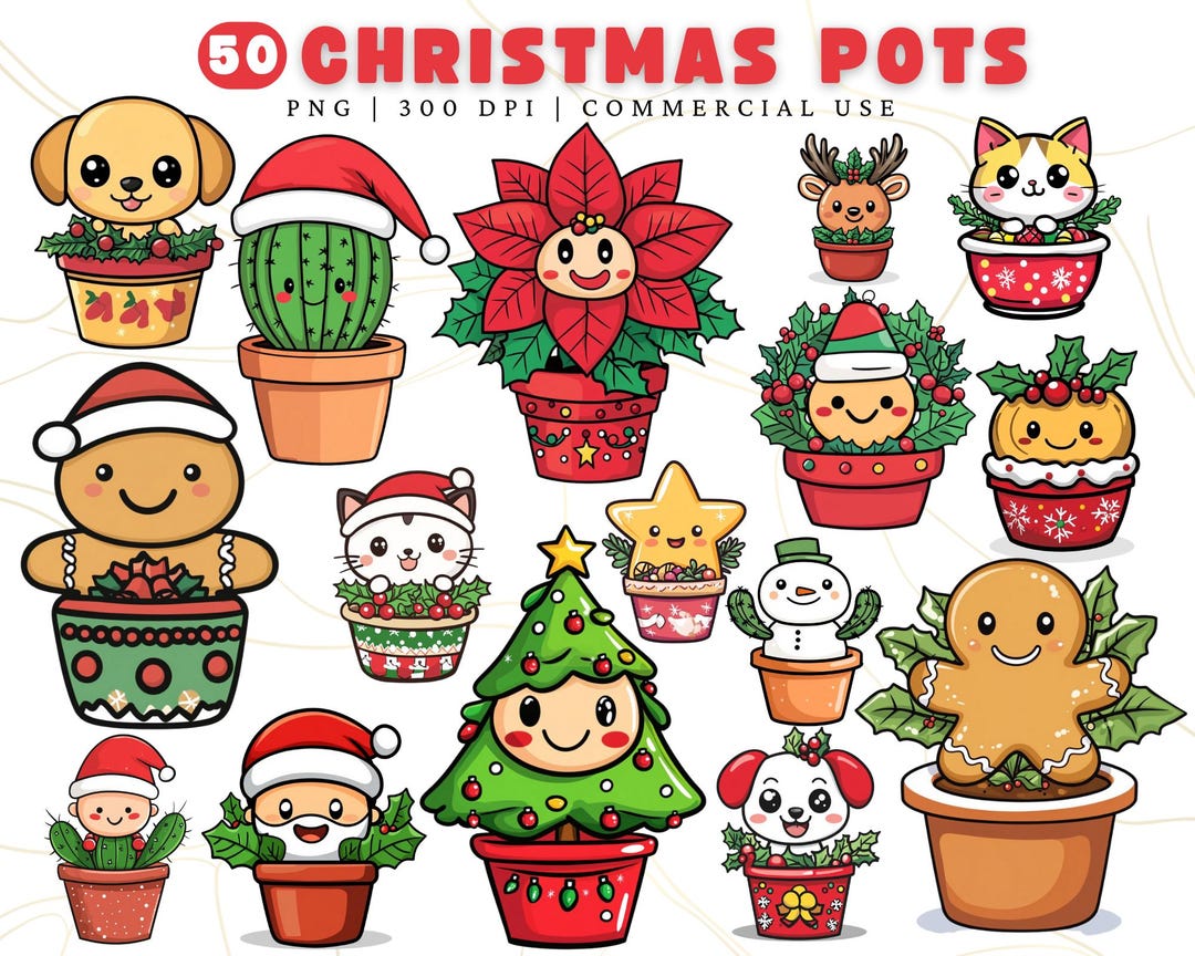 Cute Christmas Clipart Kawaii Christmas Clipart Cute Christmas ...