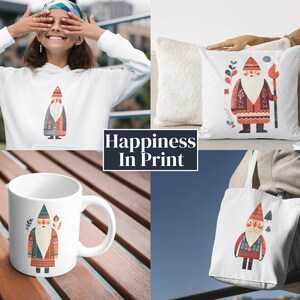 Scandinavian Christmas Clipart Scandinavian Santa Claus Traditional ...