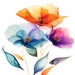 20 Abstract Flower Clipart Watercolor Flower Bouqet Clipart PNG ...