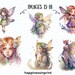 Elegant Watercolor Fairy Clipart Bundle PNG Sublimation - Etsy