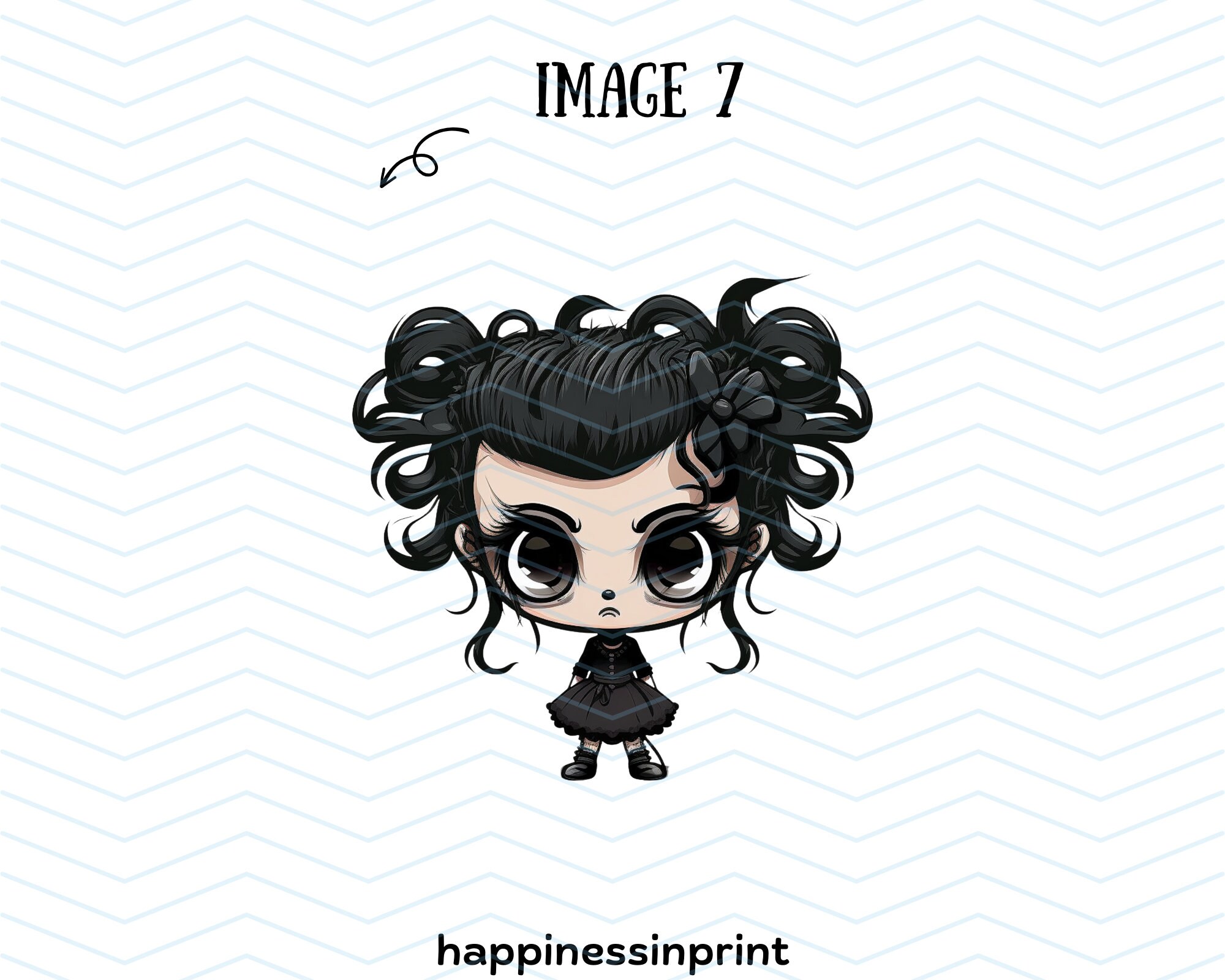 Cute Kawaii Goth Girl Clipart Chibi Kawaii Bundle Free - Etsy UK