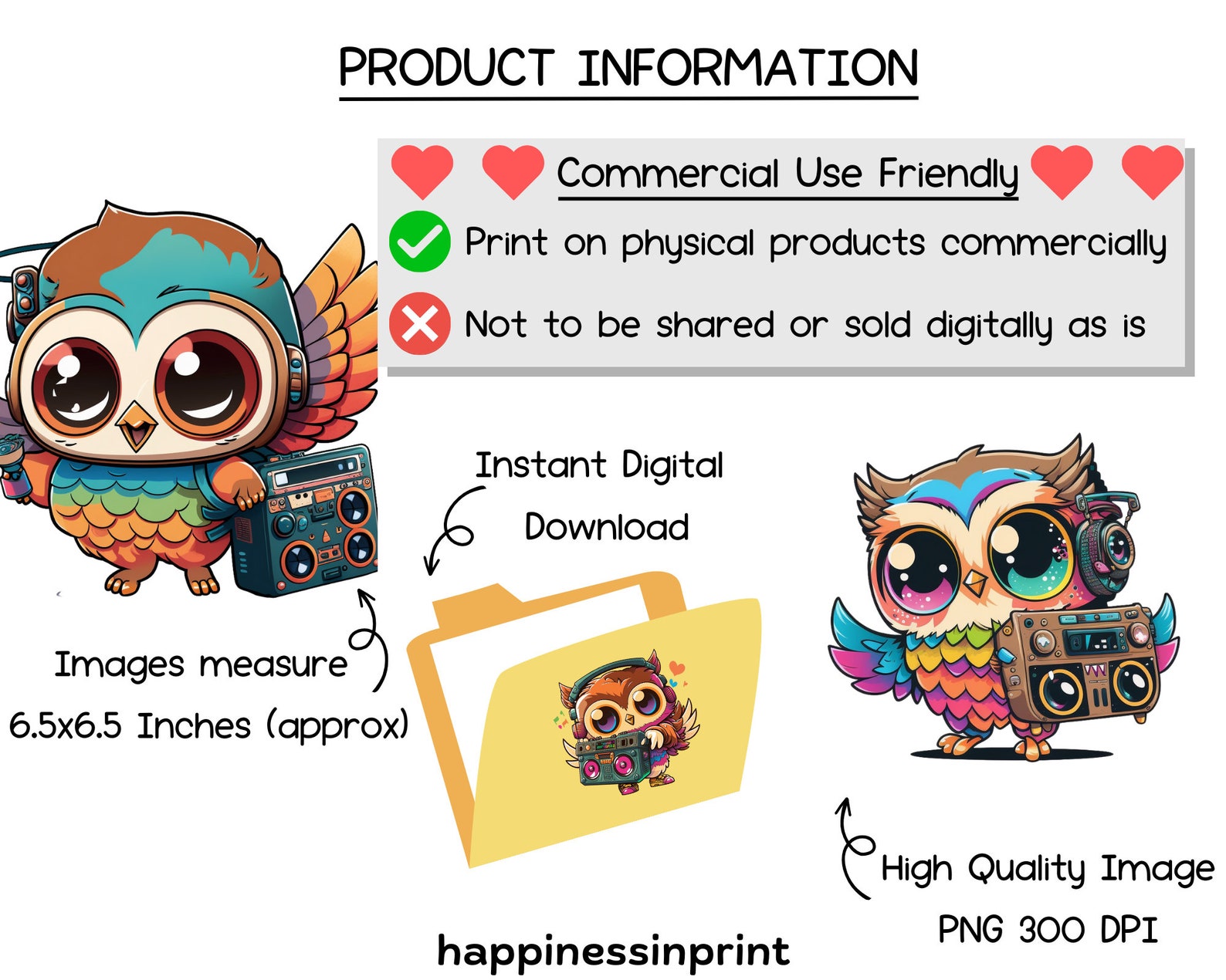 Cute Owl Clipart PNG Planner Wise Owl PNG Sticker Cool Headphones Bird ...