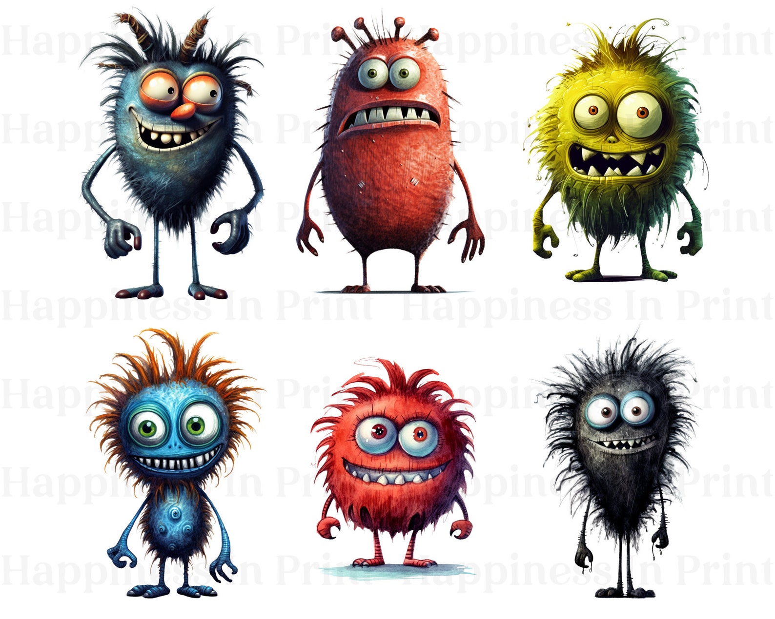 Halloween Clipart Bundle Halloween Monster Clipart PNG Nightmare ...