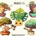 Cute Kawaii Houseplants PNG Clipart Bundle Chibi Cactus Succulent ...