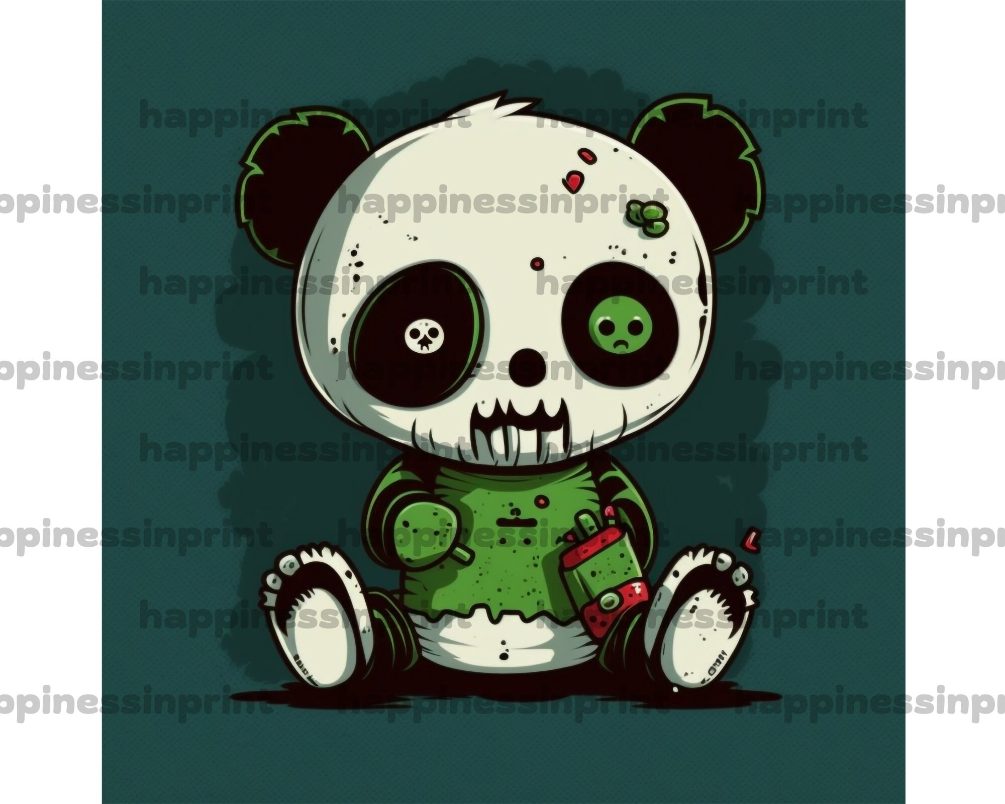 Zombie Panda Drawing