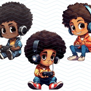 Cute Kawaii Gamer Boy Video Game Player Clipart Chibi Bundle Free ...