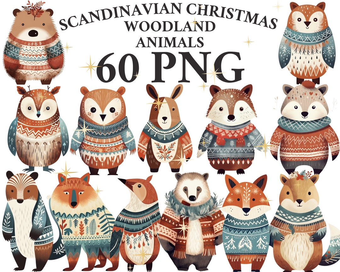 Scandinavian Christmas Clipart Scandinavian Santa Claus Traditional ...