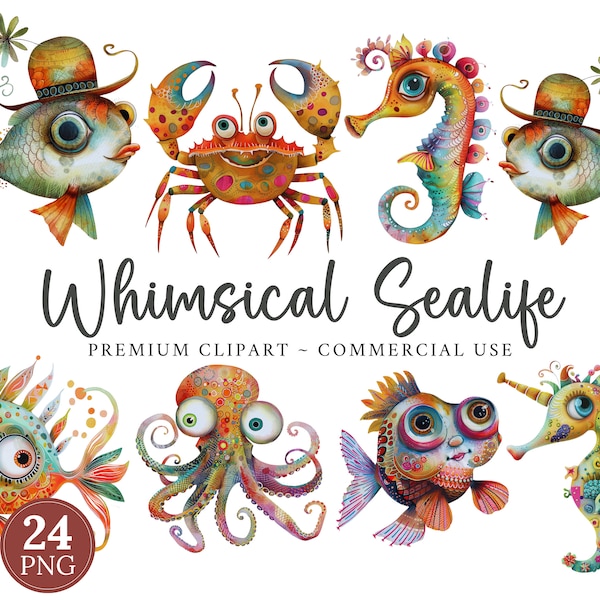 Whimsical Fish Art - Etsy