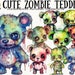 Zombie Teddy Clipart PNG Zombie Chibi Teddy Bear Free Commercial Use ...