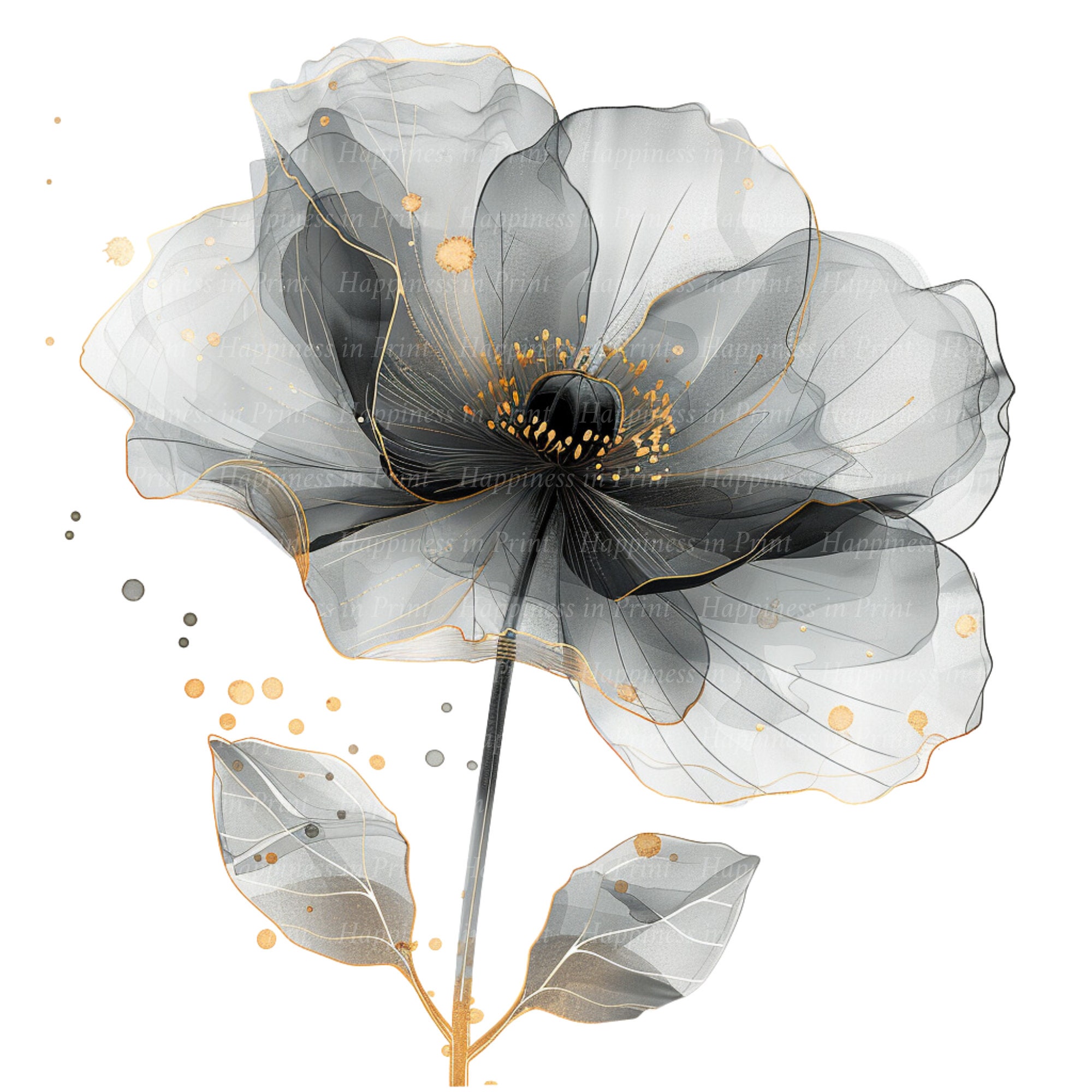 20 Abstract Flowers Clipart Flower PNG Transparent Print Watercolor ...