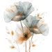 20 Abstract Flowers Clipart Flower Print Watercolor Silver Flower ...