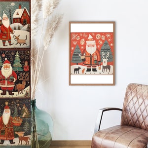 Scandinavian Christmas Clipart Scandinavian Santa Claus Traditional ...