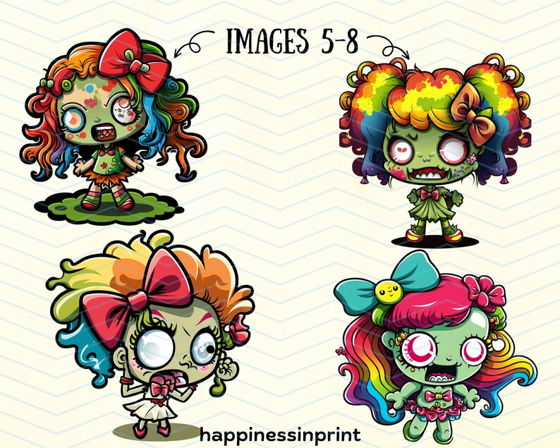Zombie Girl Clipart Kawaii Cute Zombie PNG Chibi Kawaii Teenage Zombie ...