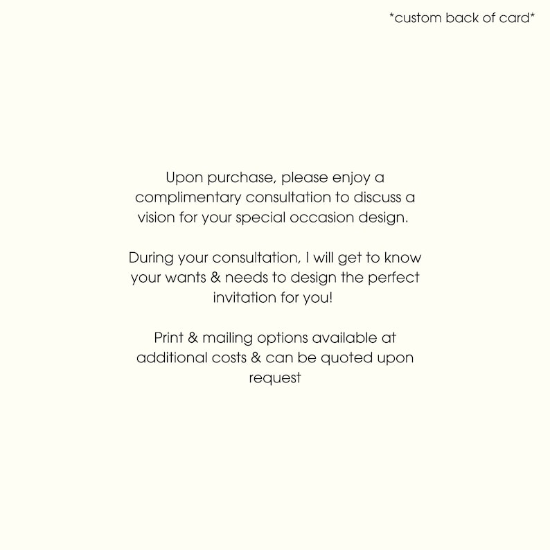 CUSTOM Special Occasion Invitation Design Print & Mailing Available - Etsy