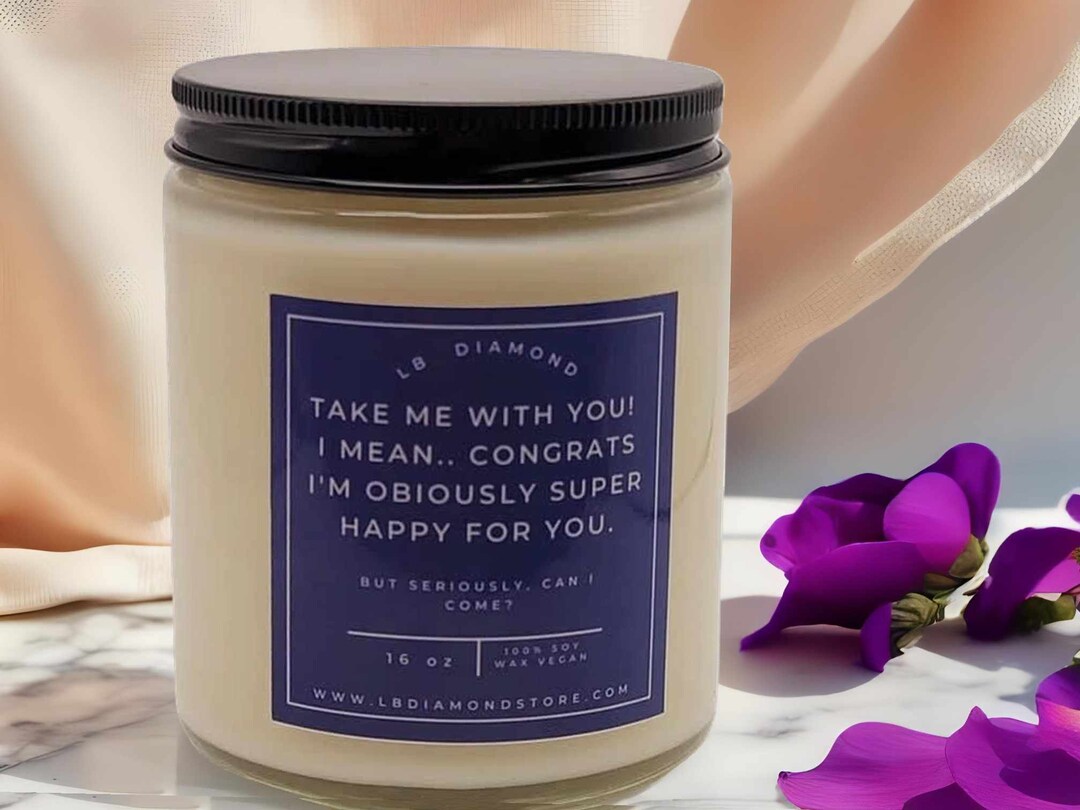 New Job Candle for Favorite Coworker Natural Soy Wax Candle Funny Gift ...