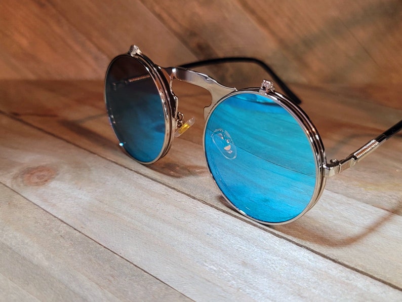 Steampunk Goggles Glasses Round Sunglasses Emo Retro Vintage - Etsy