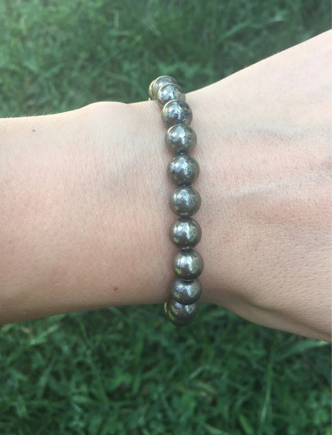 Pyrite Bracelet 8mm Genuine and natural pyrite bracelet For | Etsy