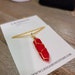 Natural Handmade Crystal Necklace Gold Wire Wrapped Red Jade Healing ...