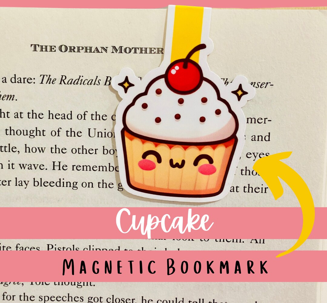 Cupcake Bookmark, Magnetic Page Marker, Kawaii Aesthetic, Sweet Gift ...