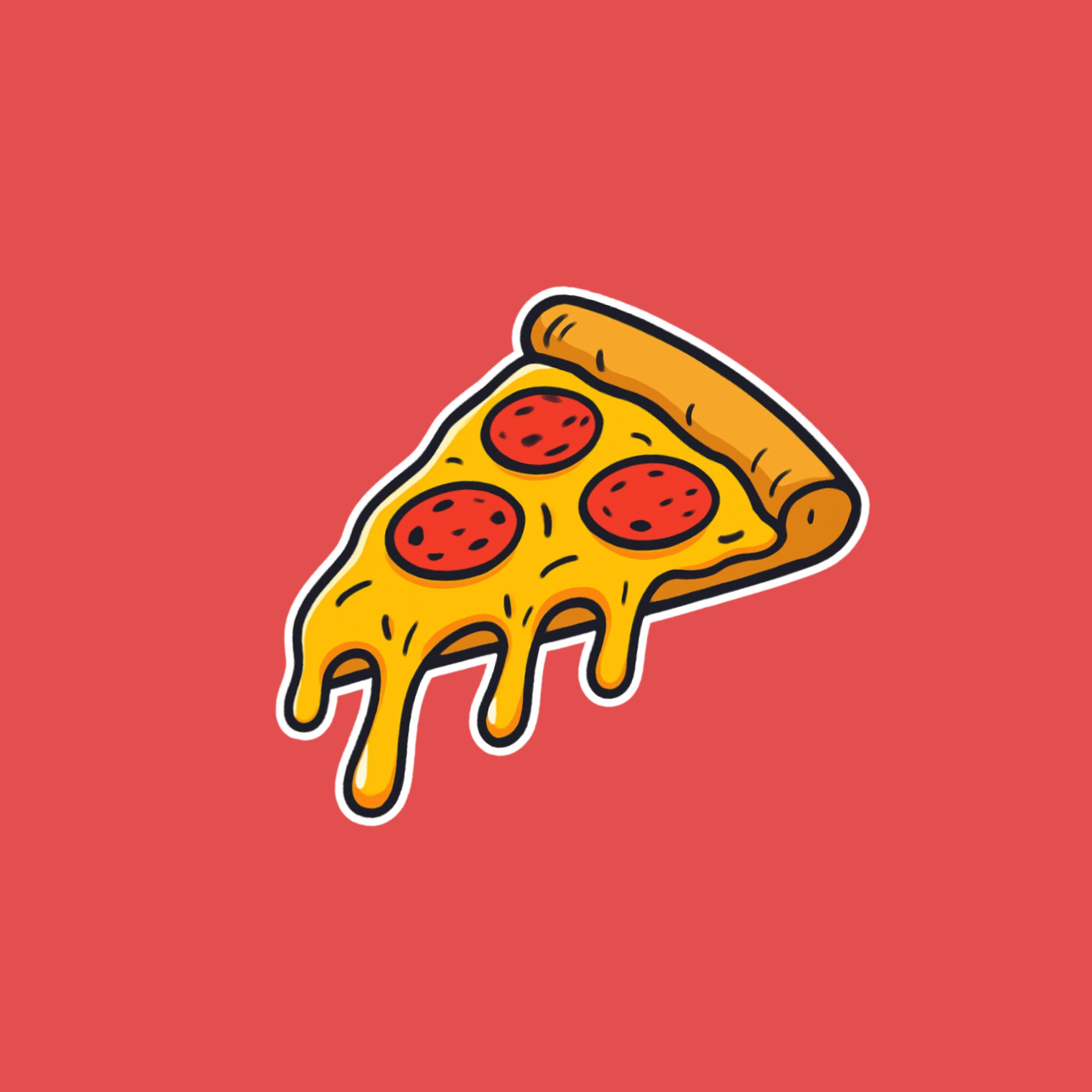 Pepperoni Pizza Sticker,cartoon Style Food Stickers,cool Waterproof ...
