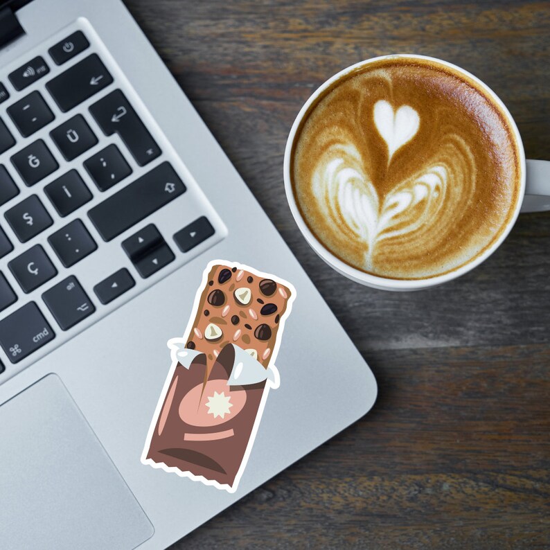 Granola Bar Sticker for Granola Lovers, Healthy Food Sticker ...