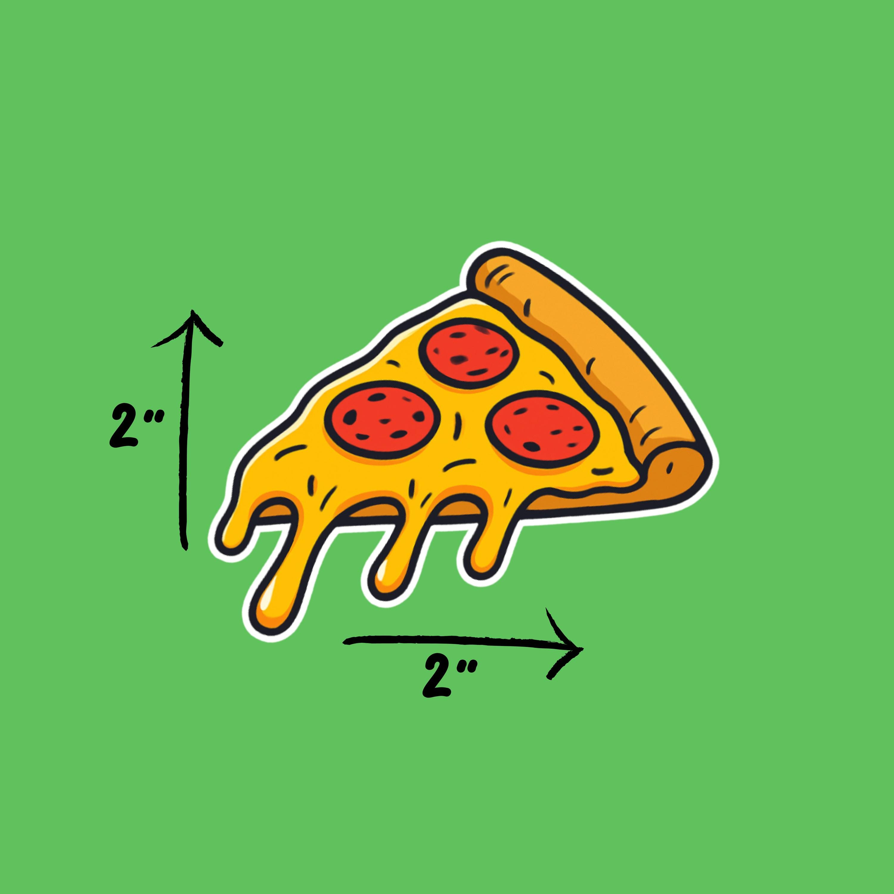 Pepperoni Pizza Sticker,cartoon Style Food Stickers,cool Waterproof ...