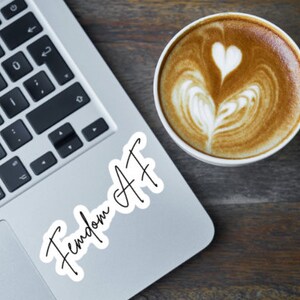 Femdom AF Sticker, Waterproof Vinyl Decal, Glossy, Small Kinky Gift for ...