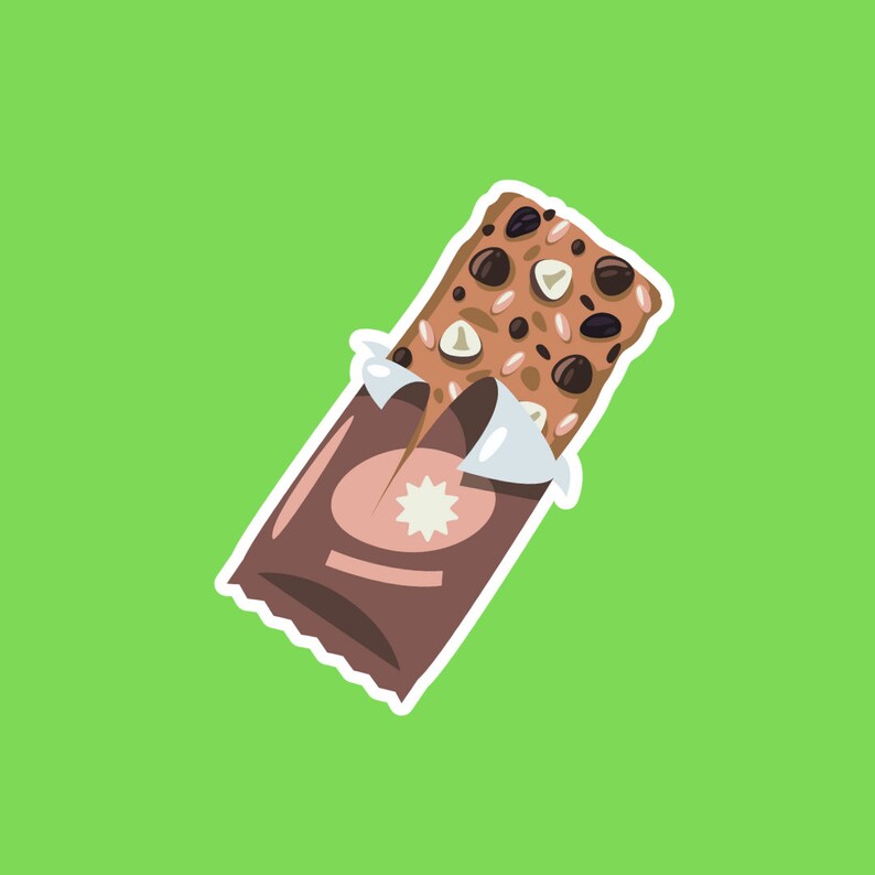Granola Bar Sticker for Granola Lovers, Healthy Food Sticker ...