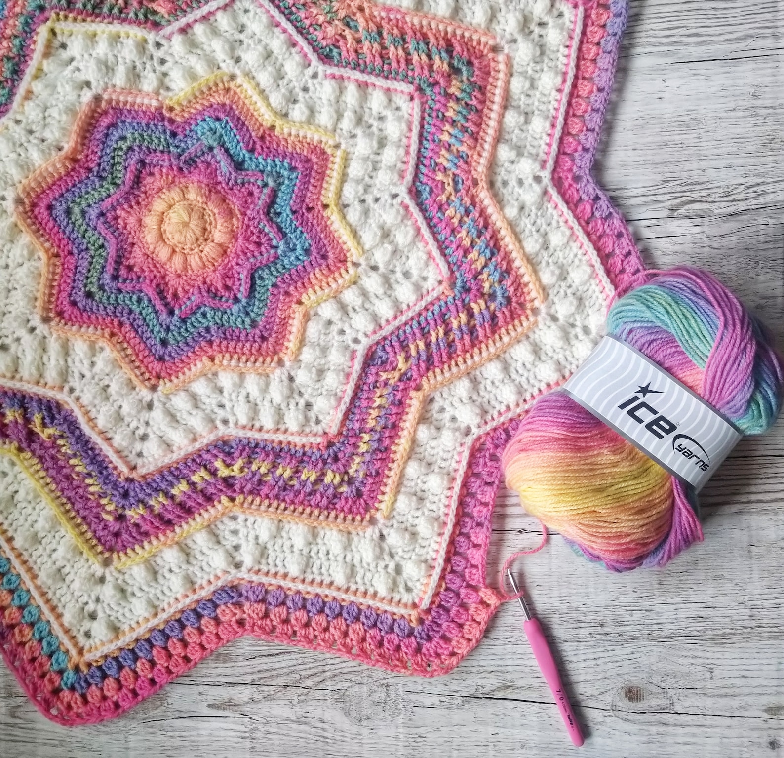 Rainbow Starlight Blanket PATTERN ONLY - Etsy