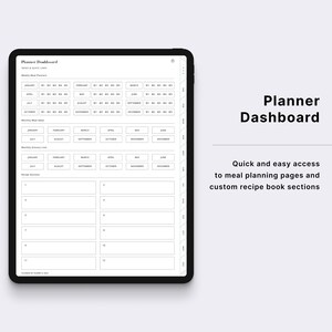 Undated Weekly Digital Meal Planner, Grocery List, and Recipe Book for ...