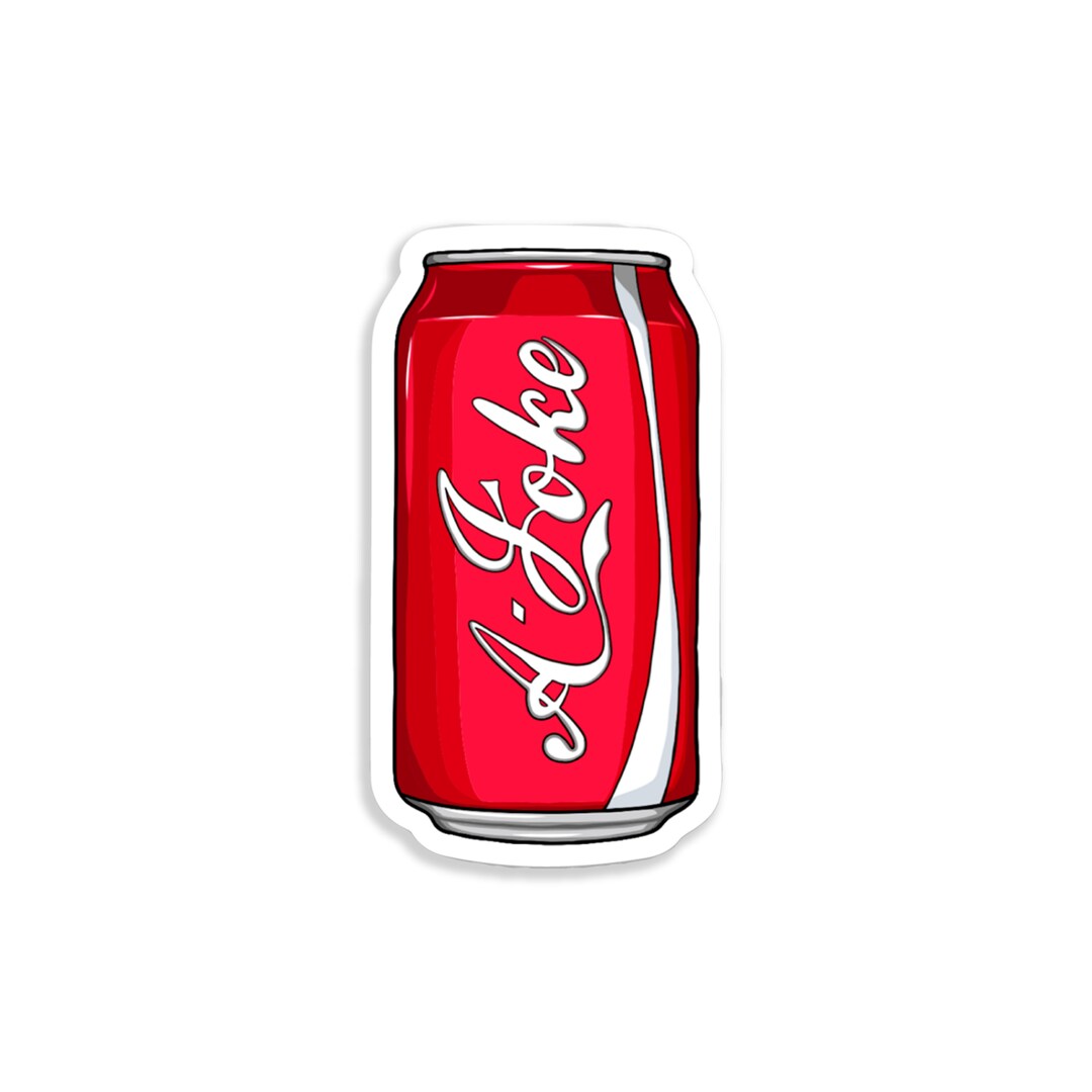 Coke Sticker Laptop Sticker, Funny Sticker, Illustration Art, Irish Art ...