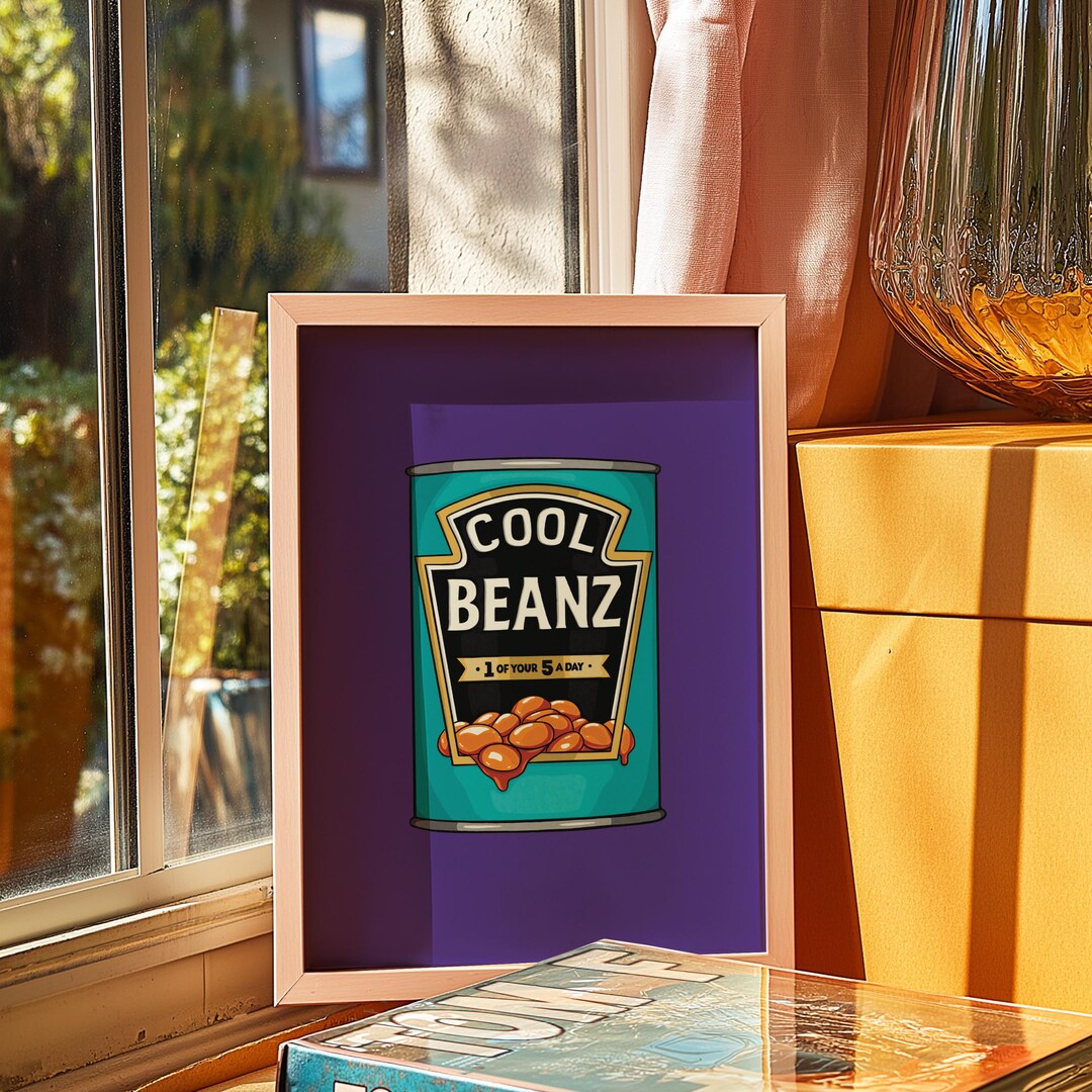 Cool Beans A4/A5 Print - Wall Art, Handmade Gift, Unique Wall Decor ...