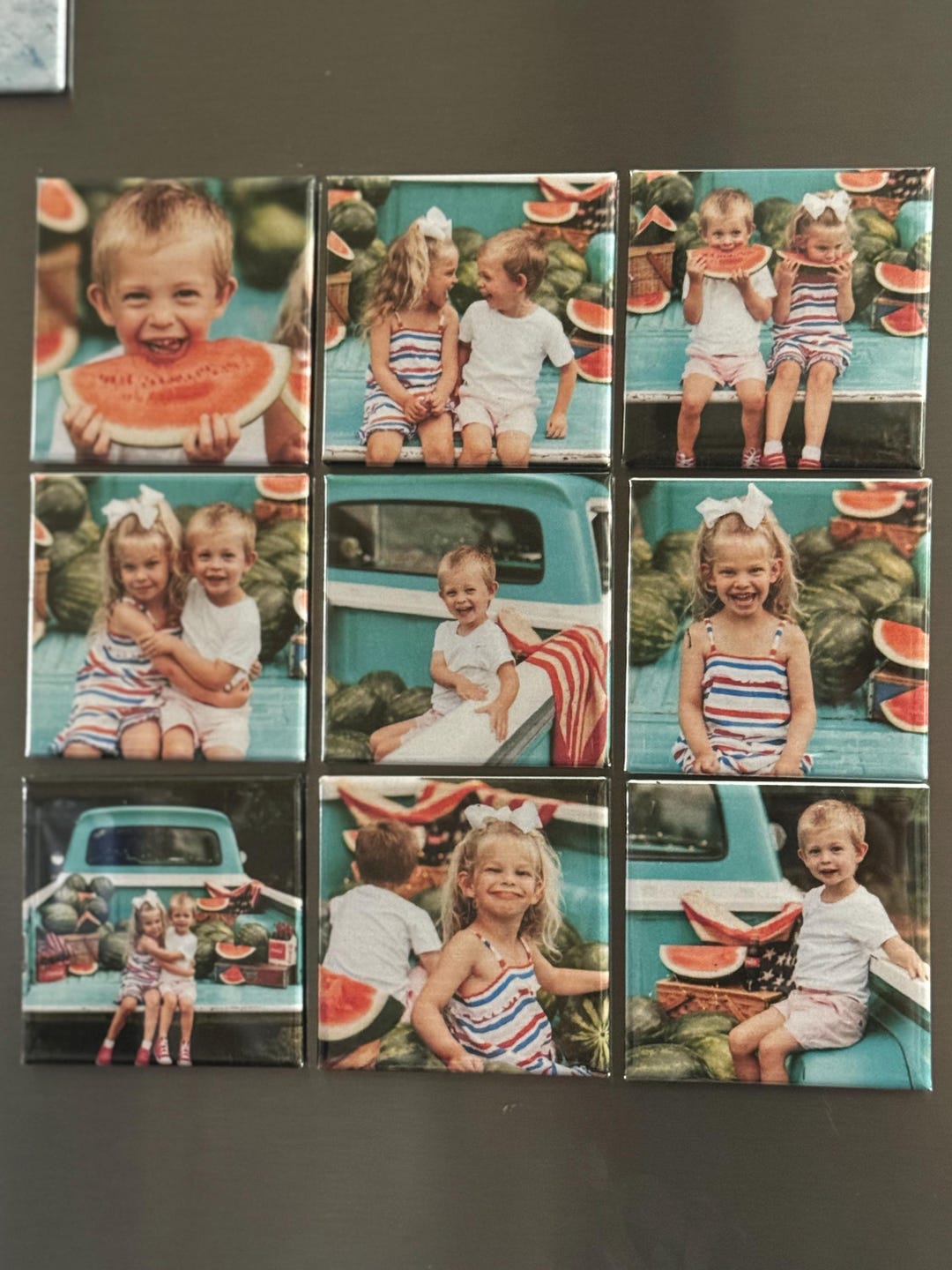 Set of 9 Custom Photo Magnets | 2" X 2" Square Photo Magnets ...