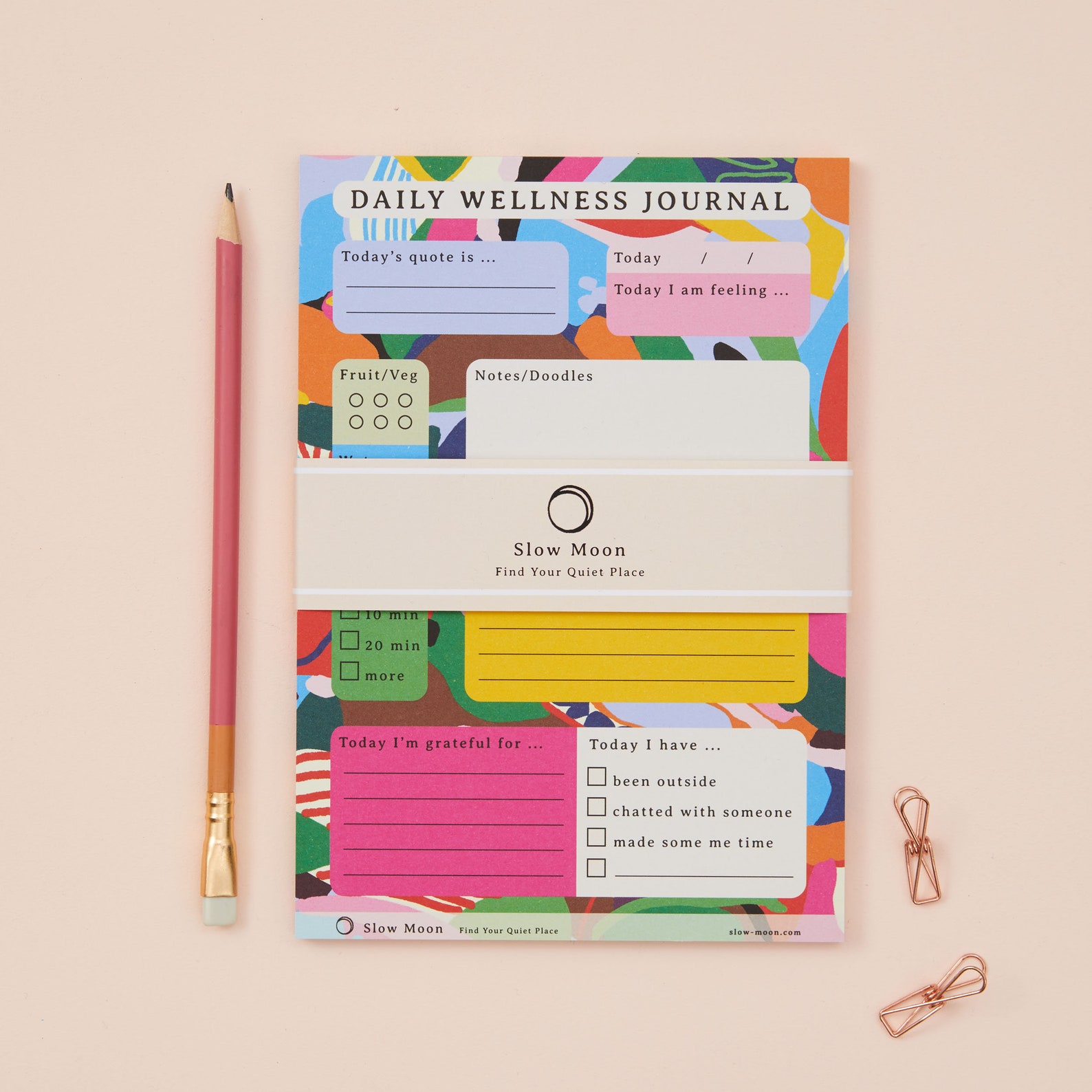 Daily Wellness Journal | A5 | Planner, Deskpad, Notepad - Etsy