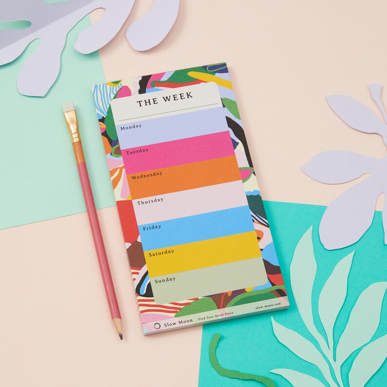 The Week - DL List Pad | Notepad, Deskpad, Planner, Jotter - Etsy