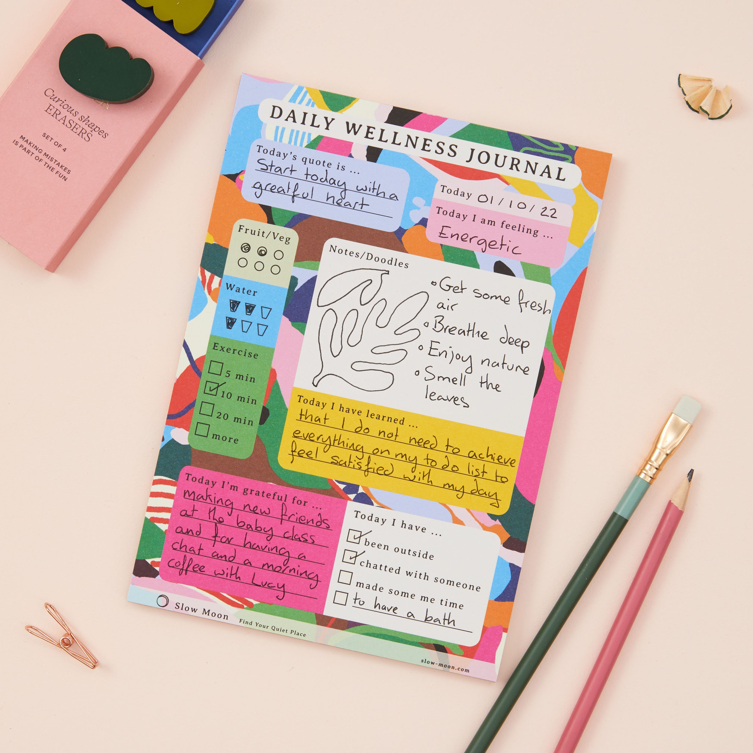 Daily Wellness Journal | A5 | Planner, Deskpad, Notepad - Etsy