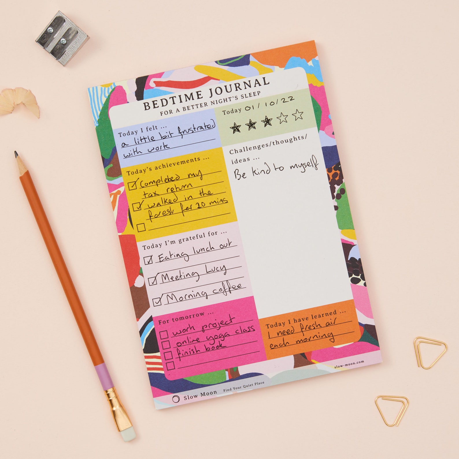 Bedtime Journal - for a Better Night's Sleep | A5 | Wellness Planner ...