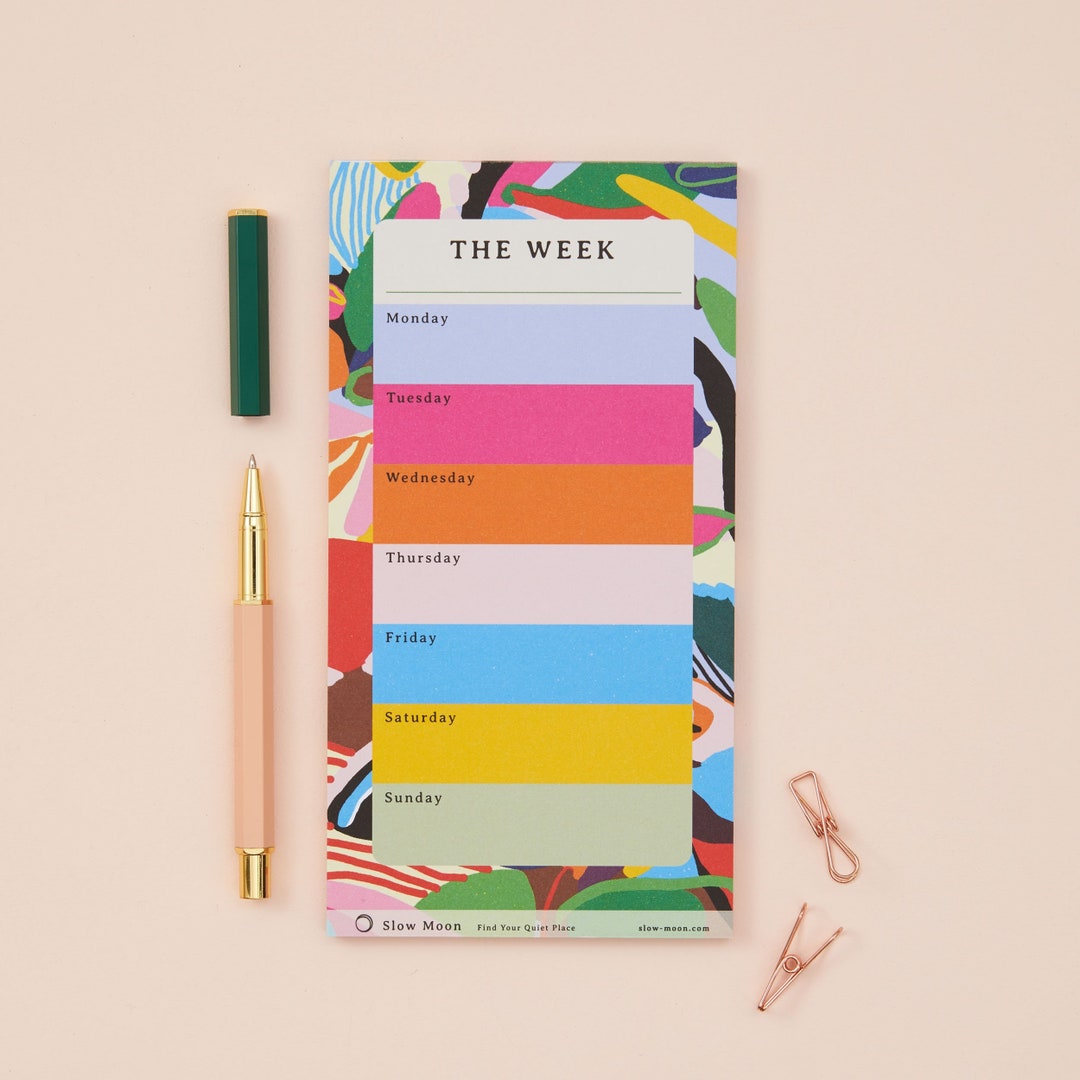 The Week - DL List Pad | Notepad, Deskpad, Planner, Jotter - Etsy