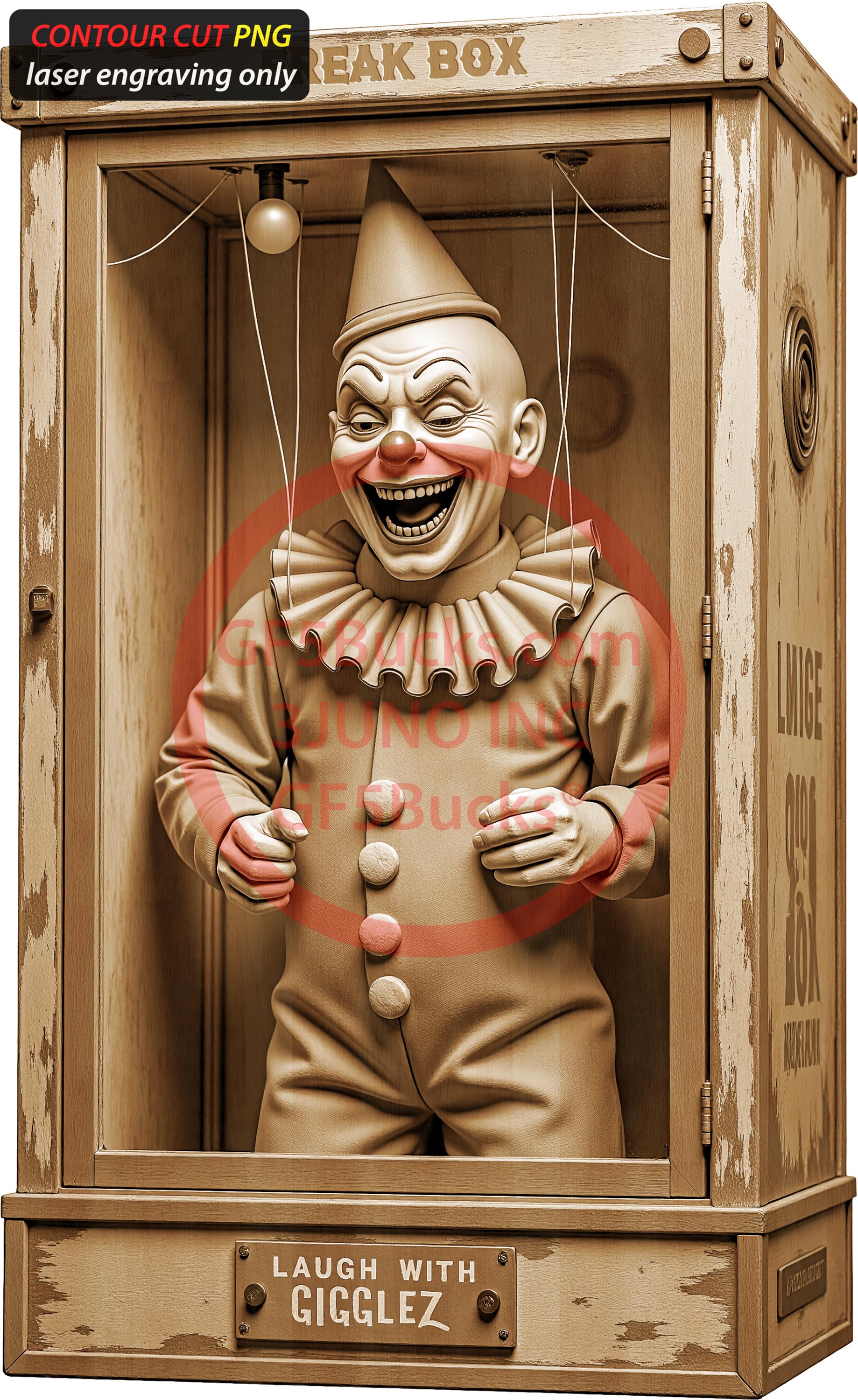 3D Illusion Clown Automaton PNG – Laugh With Gigglez Freak Box Machine ...