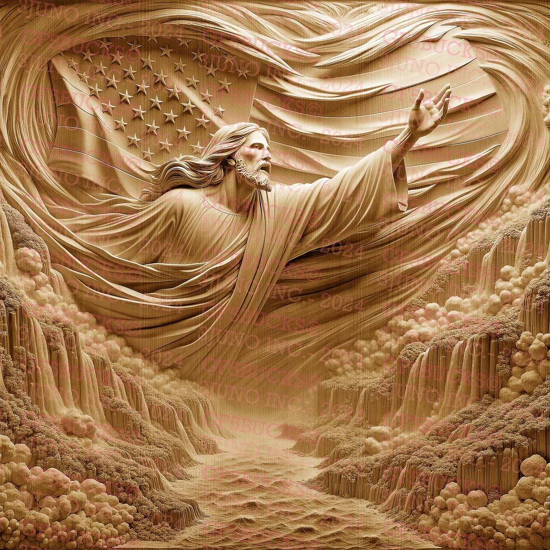 God & Country 3D Illusion Digital File - Laser Engraving Ready (instant ...
